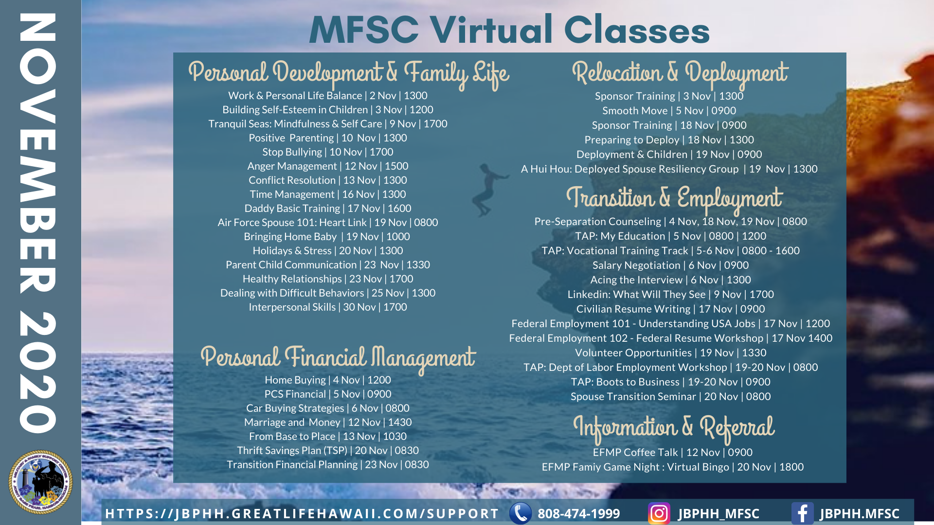 MFSC Class Schedule & Registration